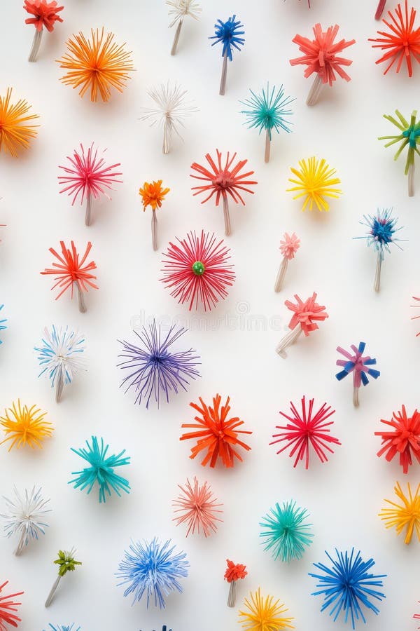 Artistic Miniature Fireworks Display Stock Illustration - Illustration ...