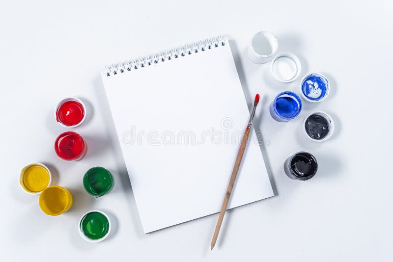 Artistic Mock-up on a White Background with Space for Text. Drawing ...