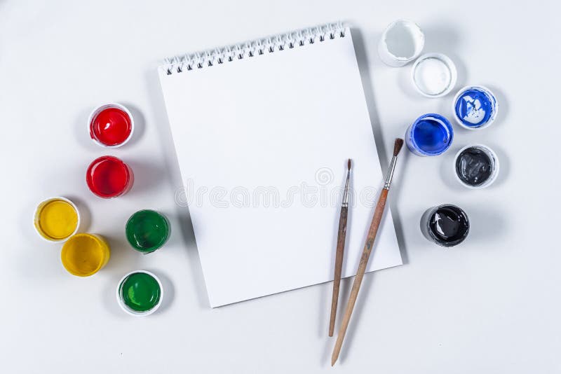 Artistic Mock-up on a White Background with Space for Text. Drawing ...