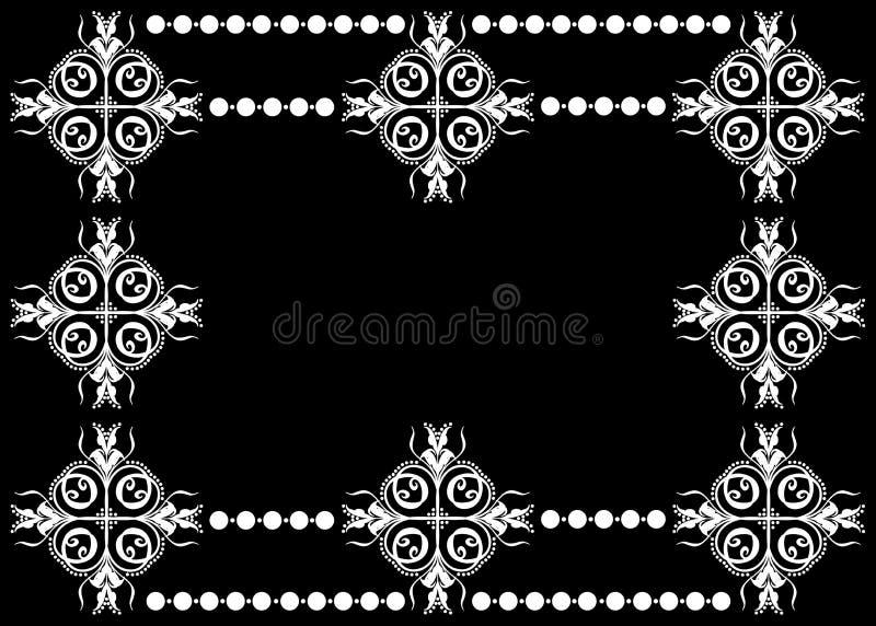 Artistic monochrome border stock illustration. Illustration of antique ...