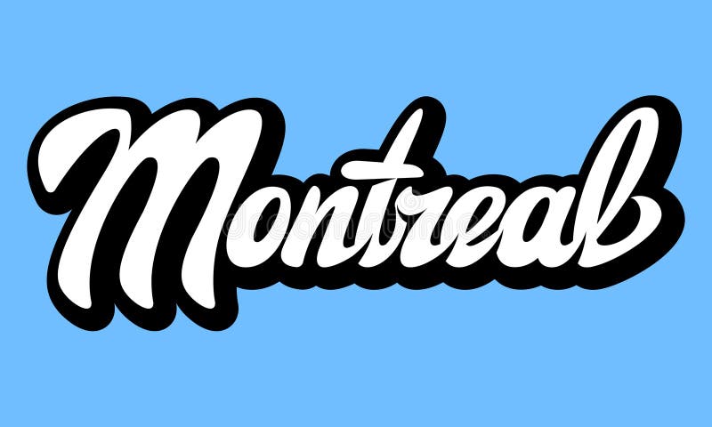 Artistic Montreal City Name Design with Smooth, Flowing Typography ...
