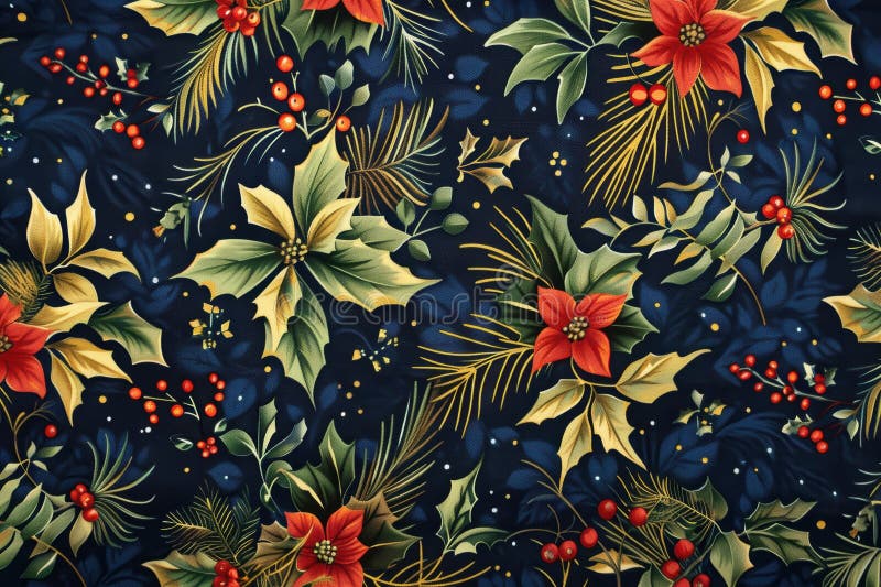 Artistic Navy Blue Background Blending Holiday and Abstract Themes ...