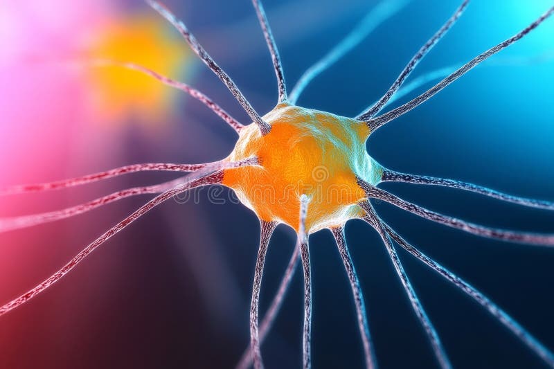 Artistic Neural Network, Brain Cell Communication, Synapses Firing ...