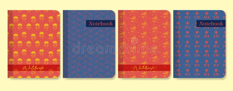 Artistic Notebook Collection with Mystic Elements. Worksheet Cover ...