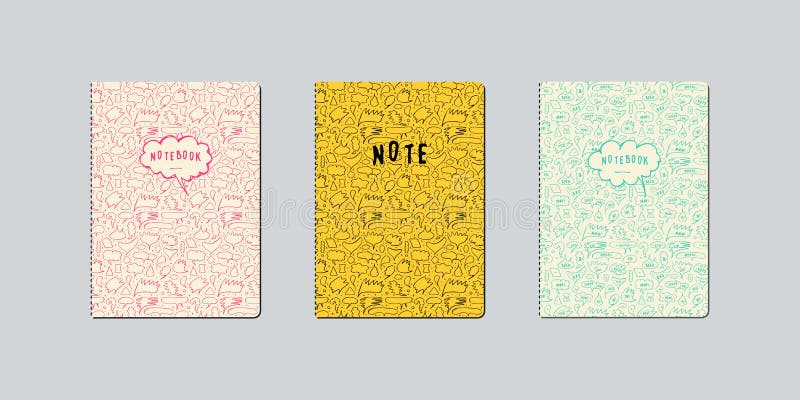 Artistic Notebook Covers Design Stock Vector - Illustration of contour ...