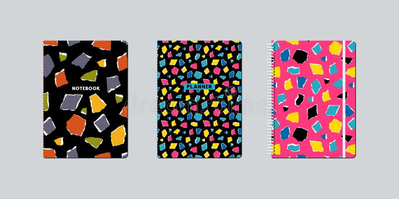 Artistic Notebook Covers Design Stock Vector - Illustration of planner ...