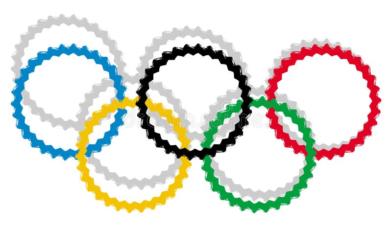 Artistic Olympic Circles with Shadow Isolated Editorial Photo ...