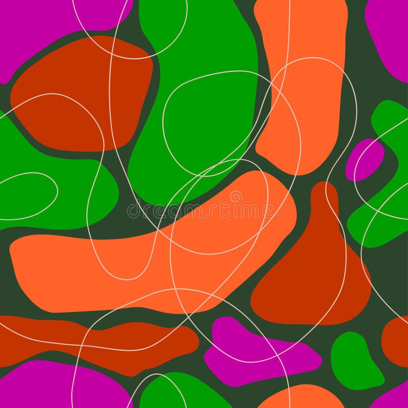 Artistic Organic Seamless Pattern with Circles Stock Vector ...