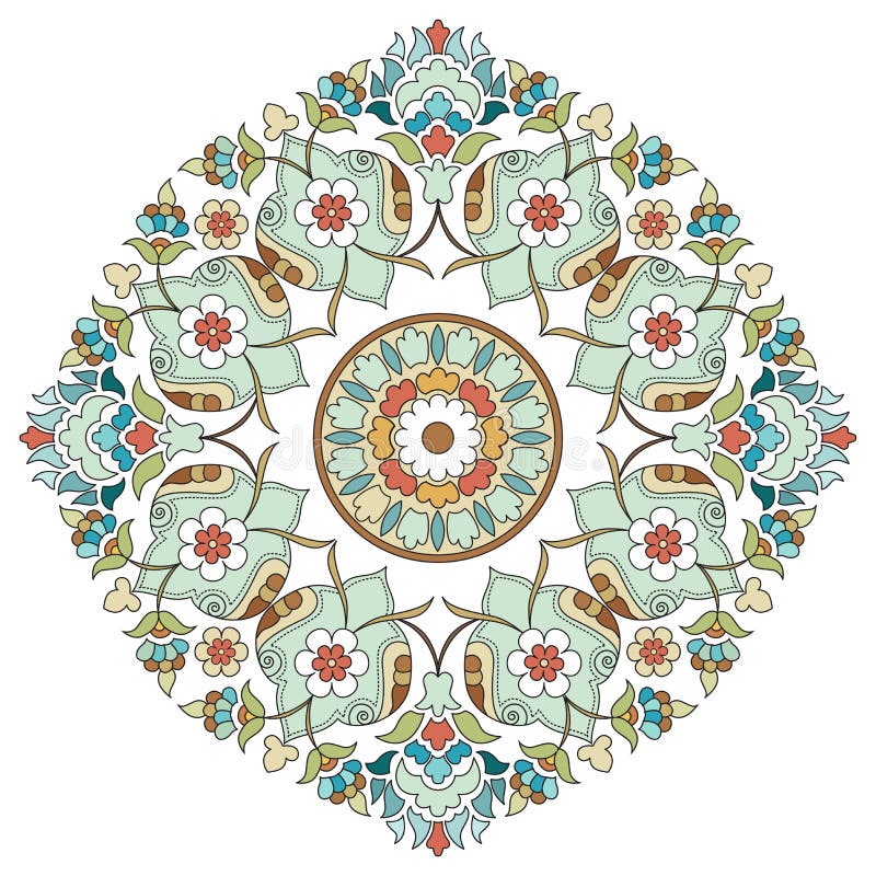 Antique Ottoman Turkish Pattern Vector Design Seventeen Stock Vector ...