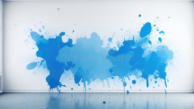 Artistic Paint Splatter Blue Stock Illustration - Illustration of ...