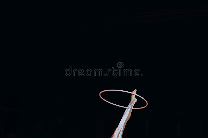Artistic Performance with Hula Hoop Stock Photo - Image of agility ...