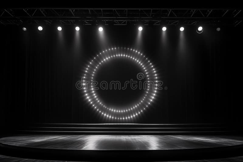 Artistic Performances Stage Light Background with Spotlight Illuminated ...