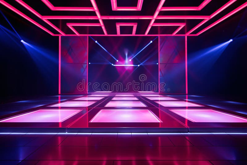 Artistic Performances Stage Light Background with Spotlight Illuminated ...