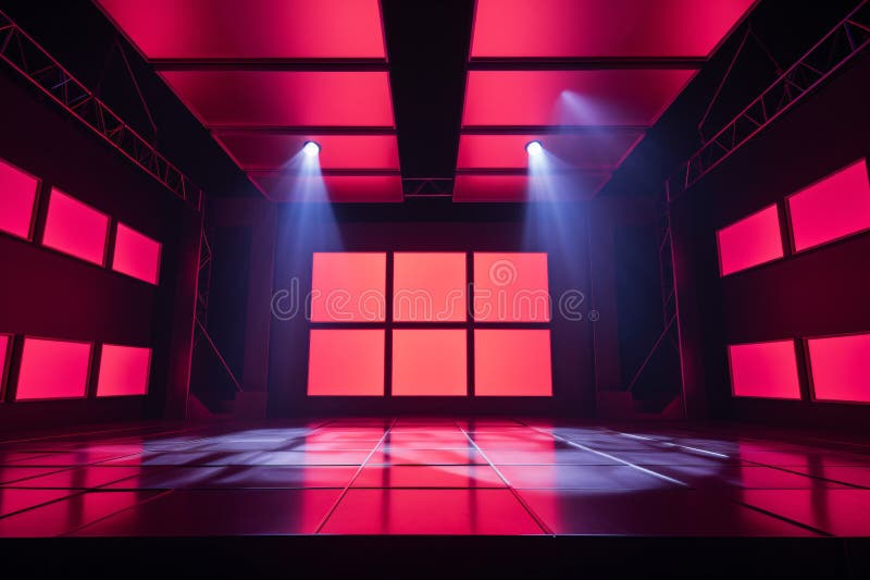 Artistic Performances Stage Light Background with Spotlight Illuminated ...