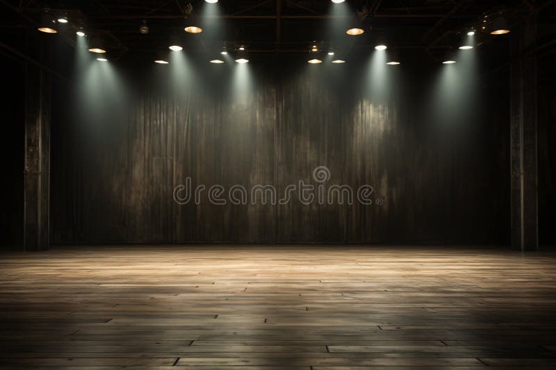 Artistic Performances Stage Light Background with Spotlight Illuminated ...