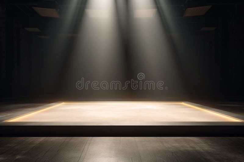 Artistic Performances Stage Light Background with Spotlight Illuminated ...