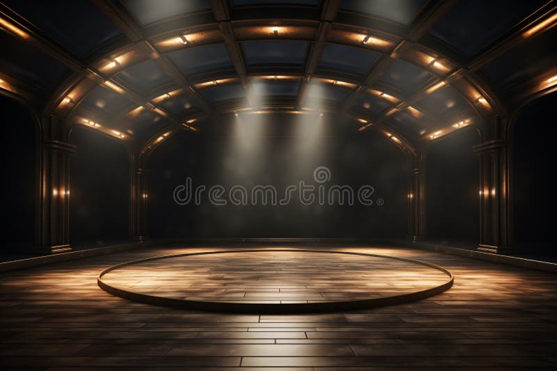 Artistic Performances Stage Light Background with Spotlight Illuminated ...