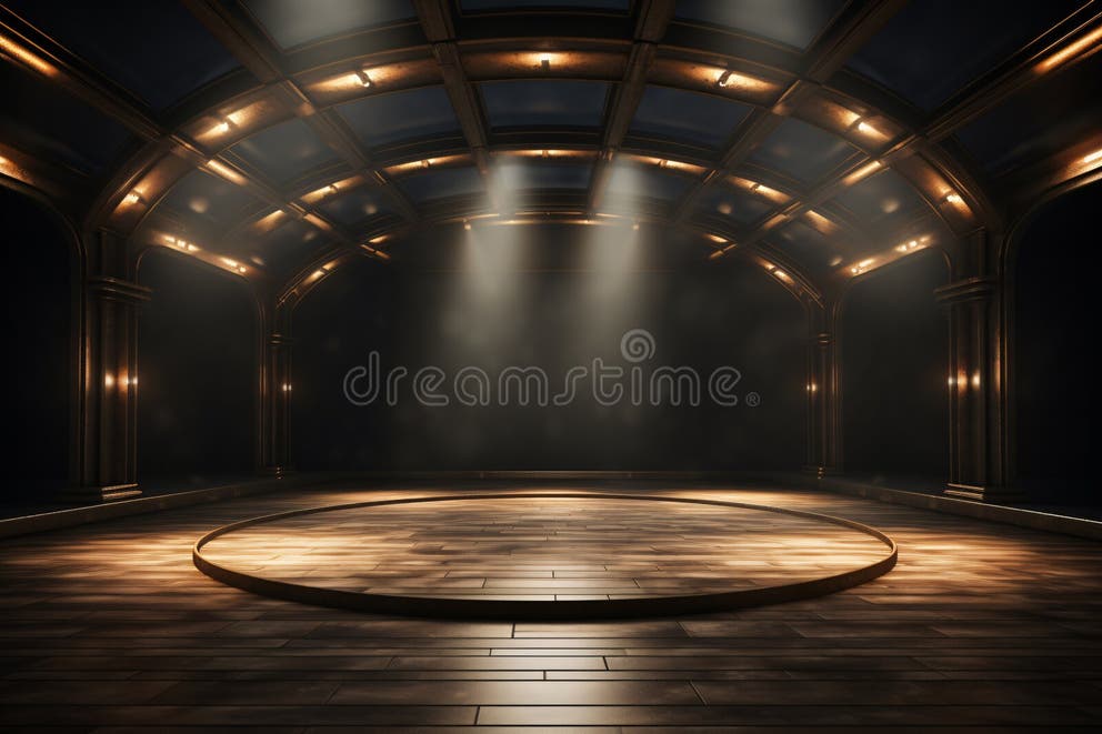 Artistic Performances Stage Light Background with Spotlight Illuminated ...