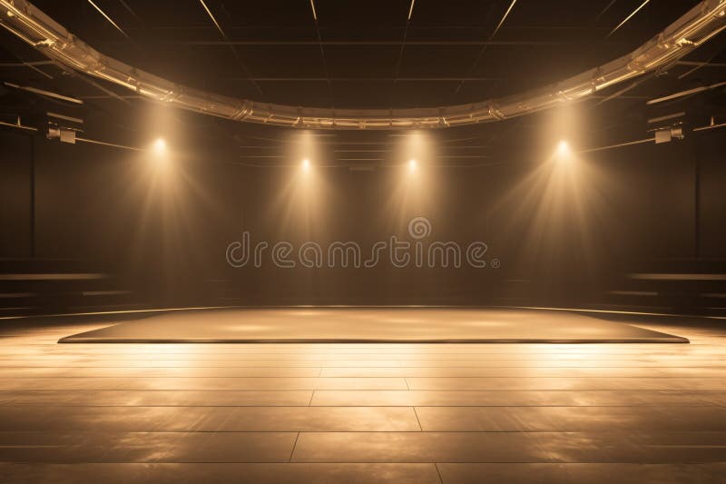 Artistic Performances Stage Light Background with Spotlight Illuminated ...