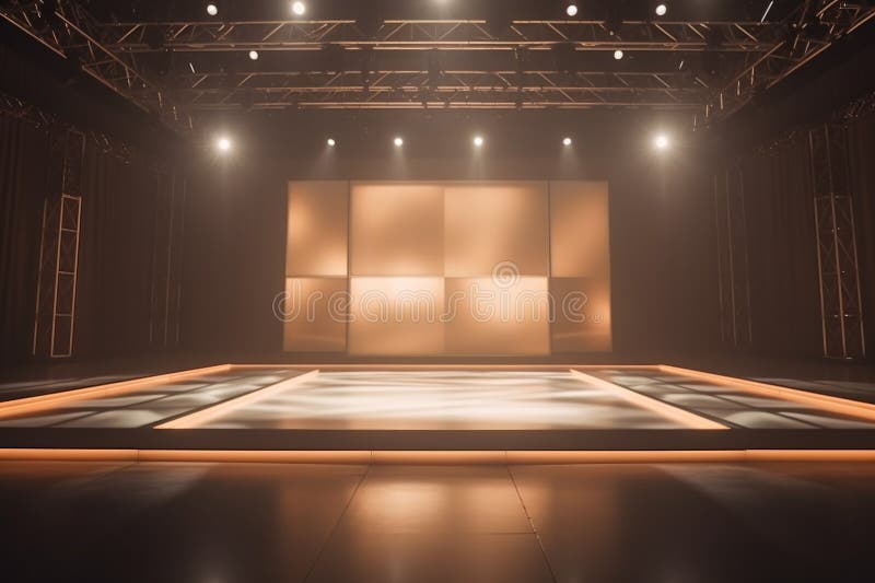 Artistic Performances Stage Light Background with Spotlight Illuminated ...