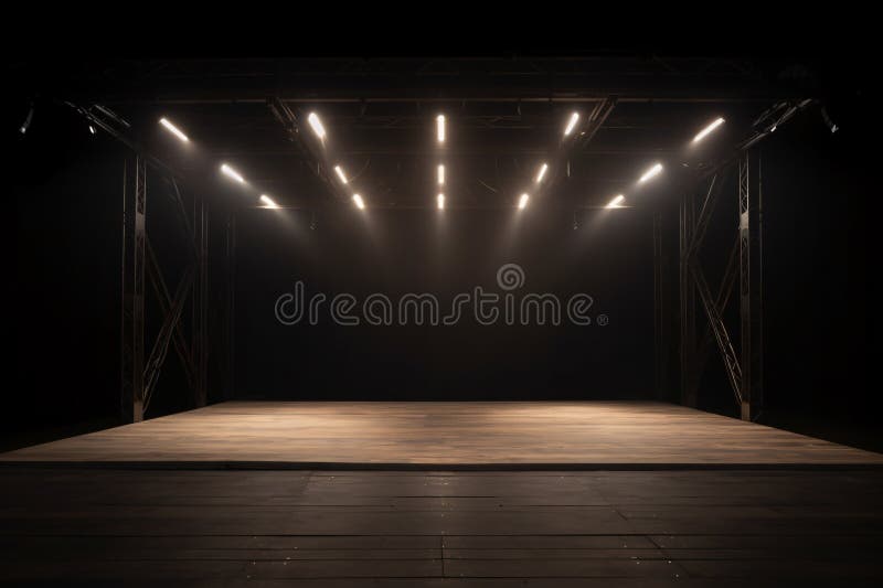 Artistic Performances Stage Light Background with Spotlight Illuminated ...