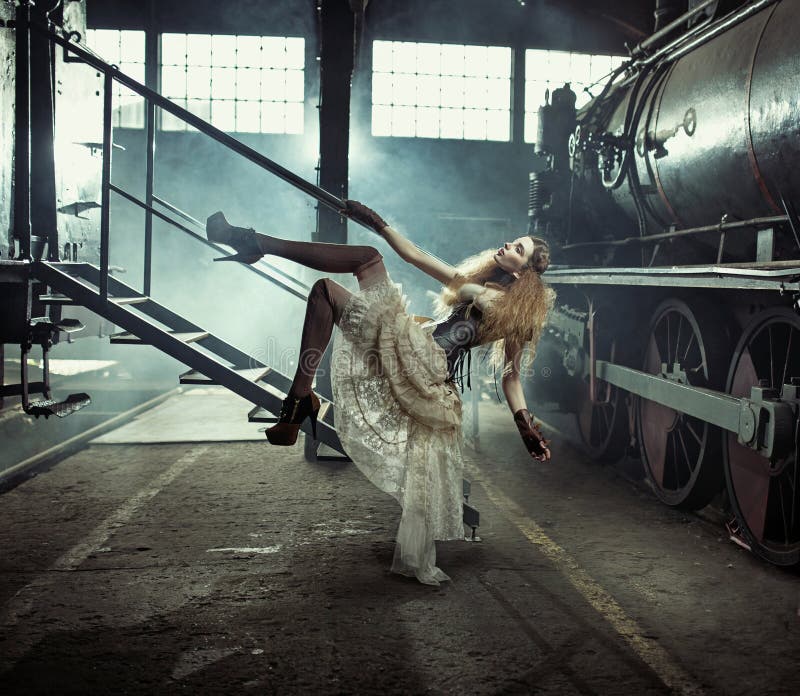 Artistic Picture of the Dressed Female Model Stock Photo - Image of ...