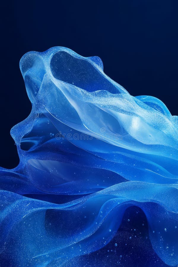An Artistic Piece Capturing the Essence of Translucent Blue Water in an ...