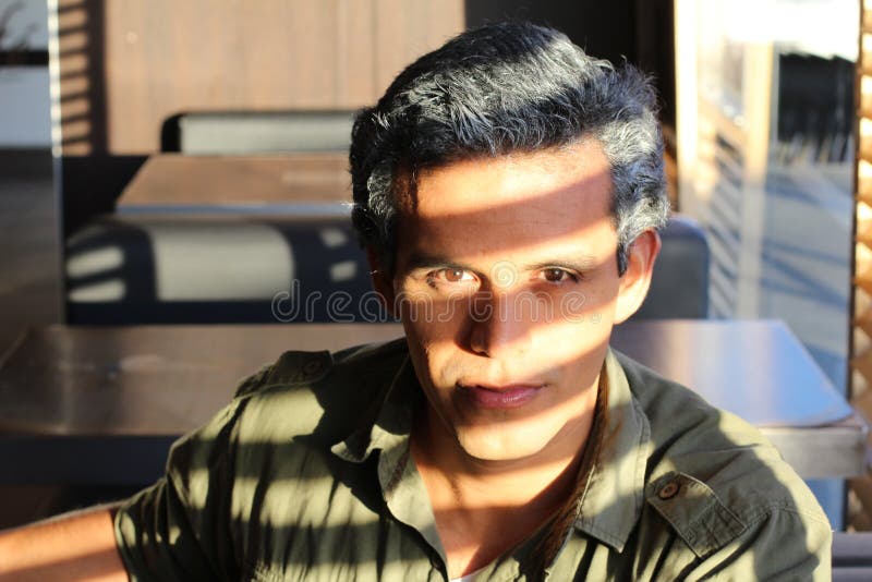 Artistic Portrait Using Lighting through Curtains Stock Image - Image ...