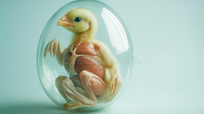 Artistic Portrayal of a Chick Emerging from a Shell Stock Photo - Image ...