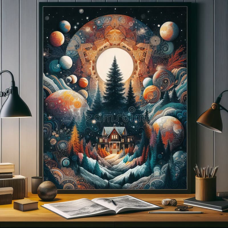 Artistic Prints and H Strange Old Stock Illustration - Illustration of ...