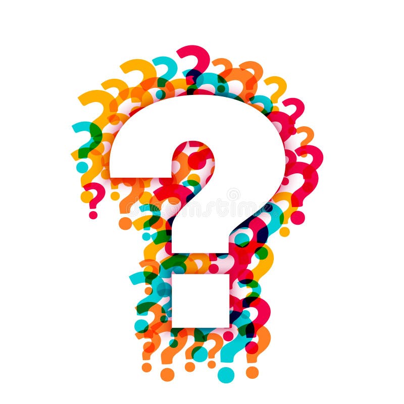 Artistic Question Mark Symbol Template for Web Help and Request Stock ...