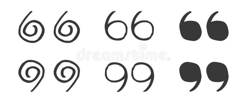 Artistic Quotation Mark Designs Stock Vector - Illustration of vector ...