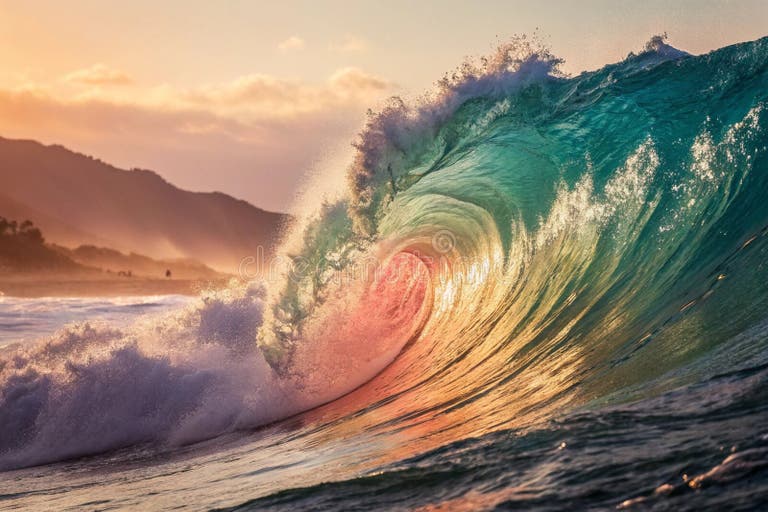 Artistic Radiant Textures with Bold Wave Patterns Stock Illustration ...