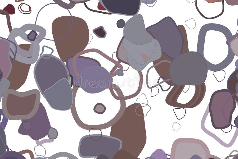 Artistic Random Rounded Shapes Background Pattern Abstract. Style ...