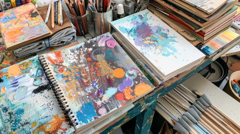 Artistic Record Books for Creative Educators Stock Illustration ...