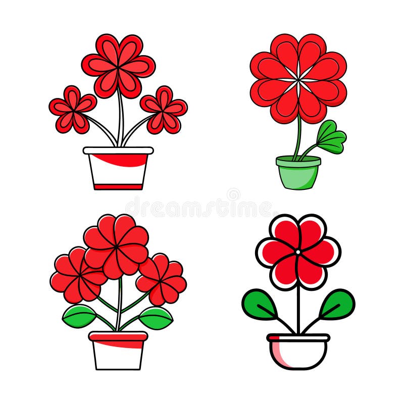Artistic Red Clover Houseplant Design Stock Illustrations – 4 Artistic ...