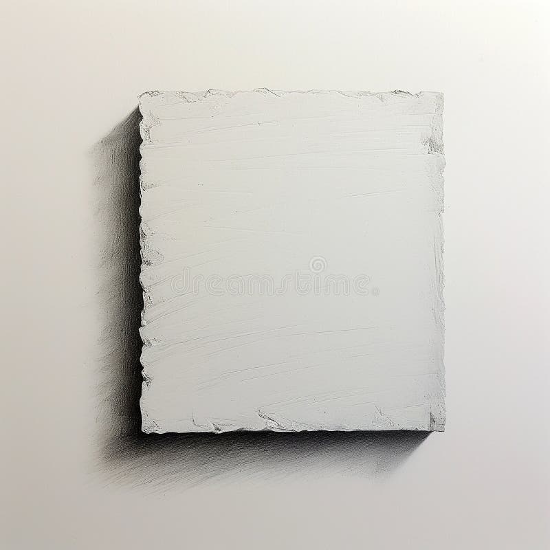 Artistic Rendering of a Blank Stone Slab Casting Shadows on a ...