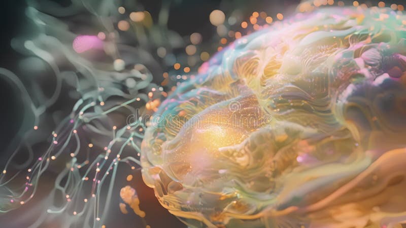 An Artistic Rendering of a Brain Undergoing Neurogenesis with Bursts of ...