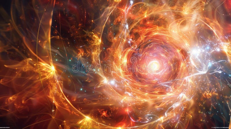 An Artistic Rendering of a Charm Quark Surrounded by Swirling Patterns ...