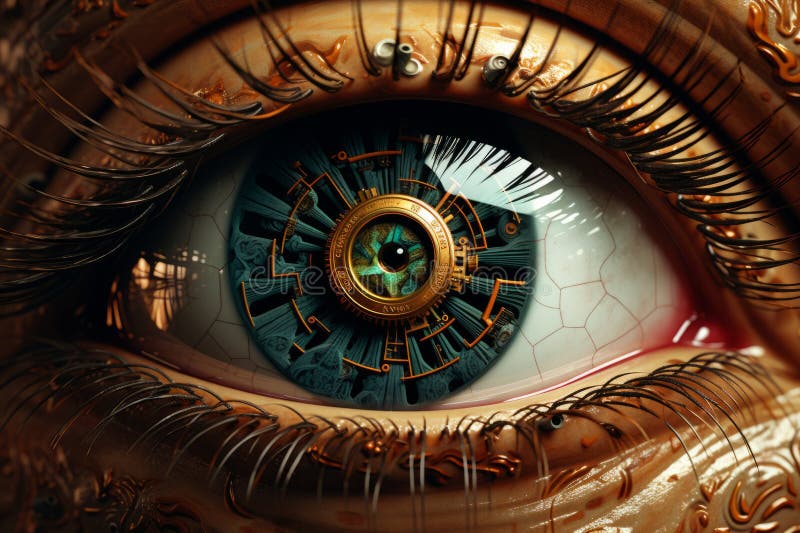 An Artistic Rendering of a Distorted Human Eye, Exploring Perception ...