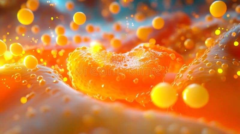 Artistic Rendering of Expanding and Contracting Fat Cells Stock ...