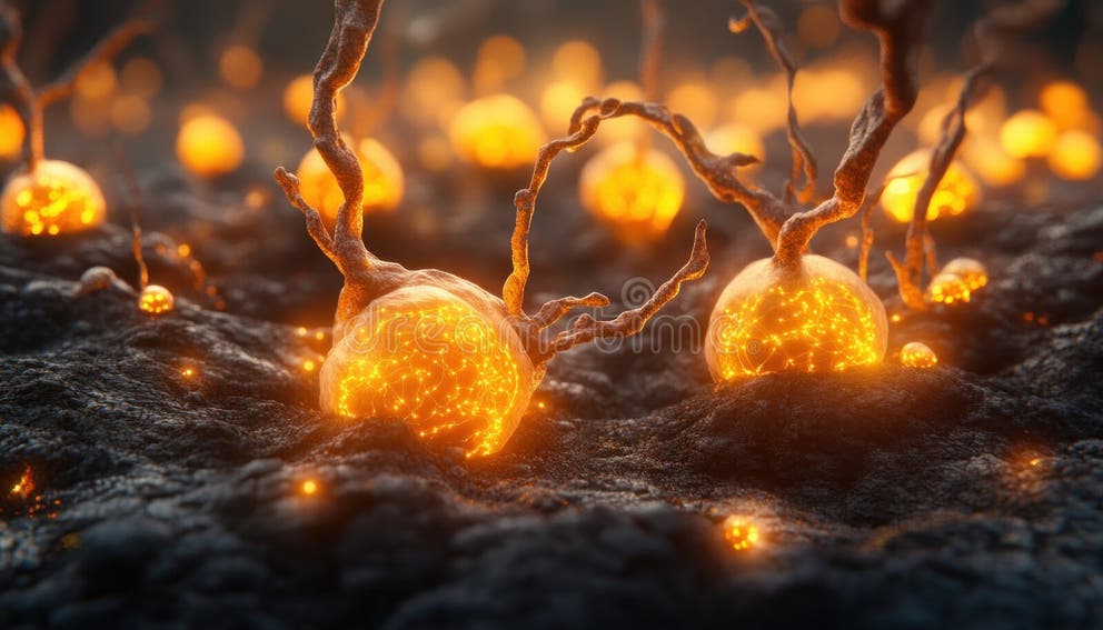 Artistic Rendering Glowing Language Pathways Illustrating Articulation ...