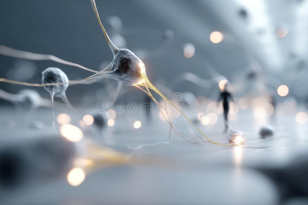 Artistic Rendering of Human Neurons and Synapses in a Conceptual ...