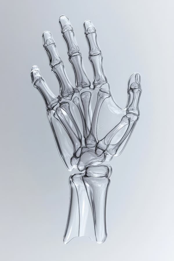 An Artistic Rendering of the Human Wrist in a Translucent 3D Model ...