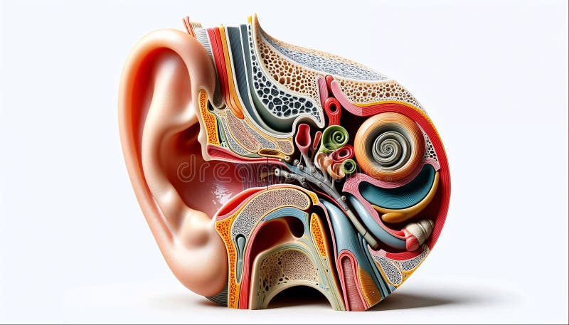Artistic Rendering of Inside a Human Ear, AI-generated. Stock Photo ...