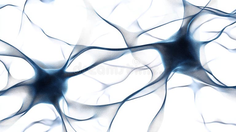 Artistic Rendering of Interconnected Neural Network, Brain Neurons, Synapses, Communication ...
