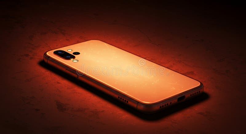 Artistic Rendering of a Modern Smartphone on a Textured Surface Stock ...