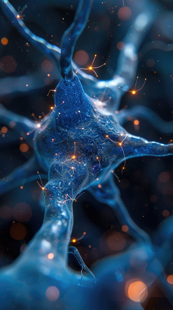 Artistic Rendering of a Neuron Stock Illustration - Illustration of ...