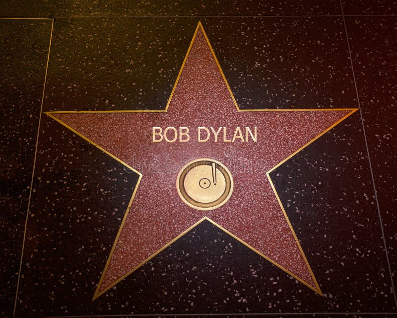 Bob Dylan Proposed Star on the Hollywood Walk of Fame Editorial Stock ...