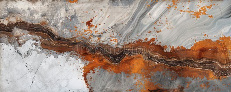 An Artistic Rendering of a Surface with Rust and Marble Textures ...